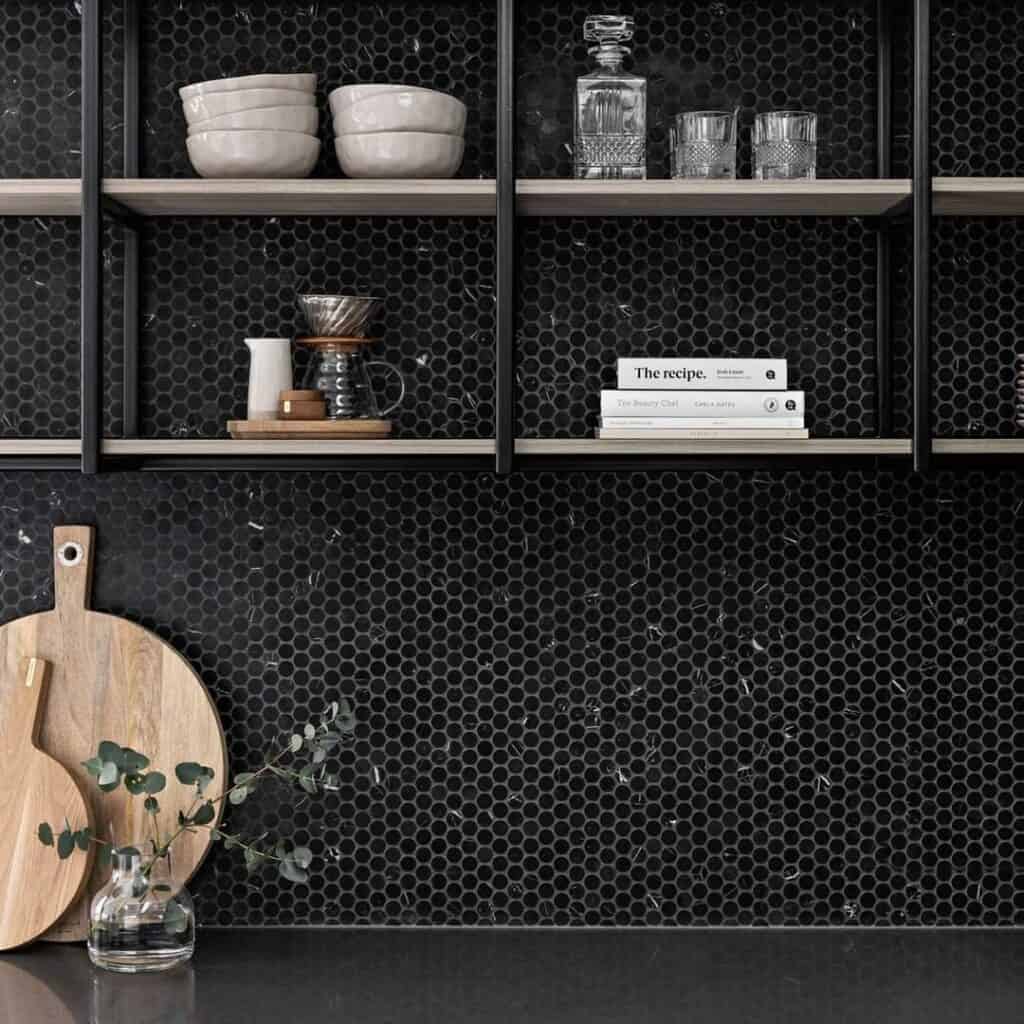 22 Black Kitchen Backsplash Ideas That Add Depth and Drama