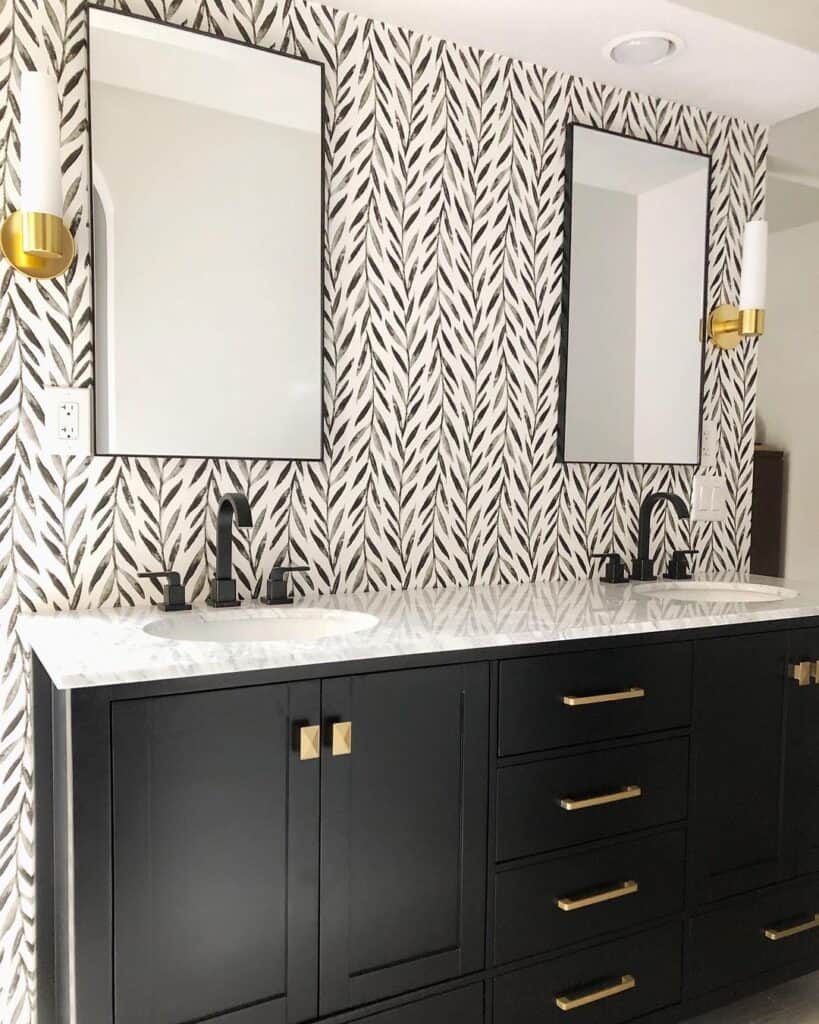 30 Black Bathroom Vanity Designs that Will Make a Statement