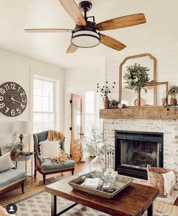26 Idyllic Living Room Ceiling Fan Ideas for Every Style