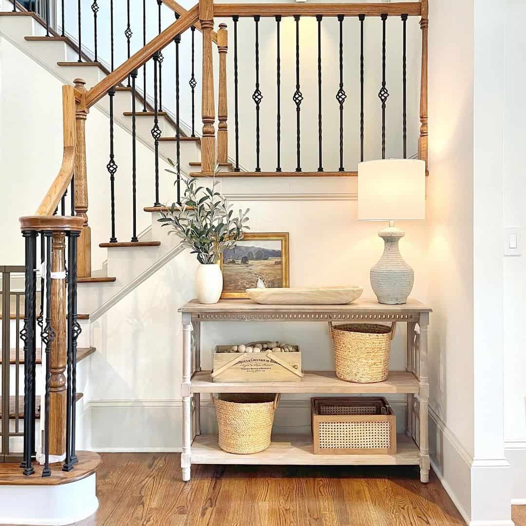 18 Under Stairs Console Table Ideas to Beautify this Tricky Space