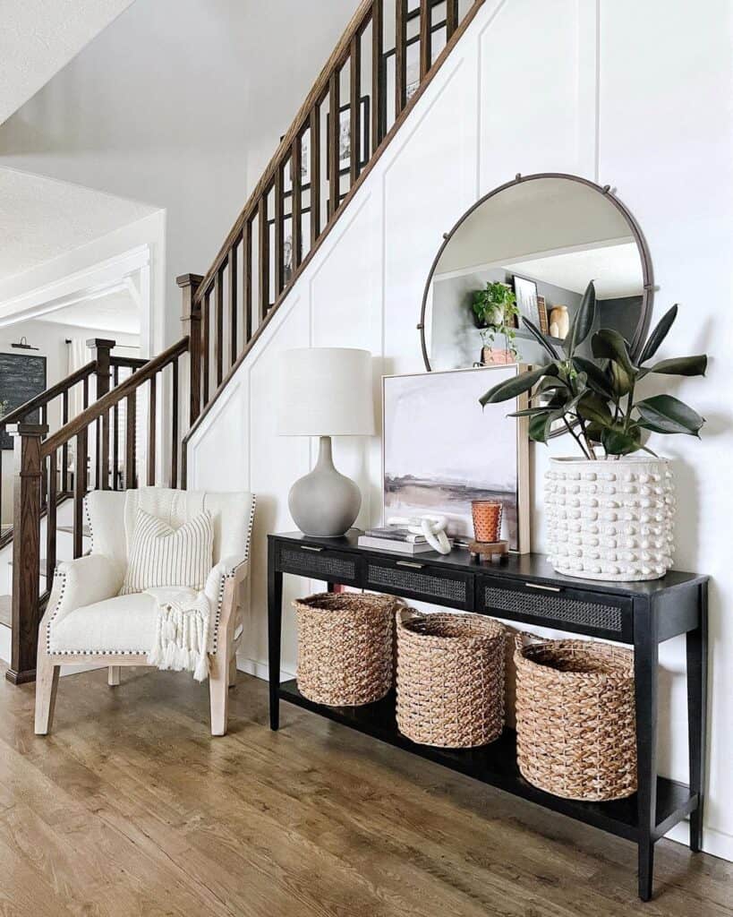 18 Under Stairs Console Table Ideas to Beautify this Tricky Space