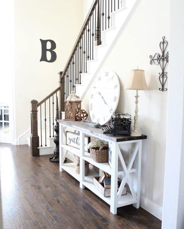 18 Under Stairs Console Table Ideas to Beautify this Tricky Space