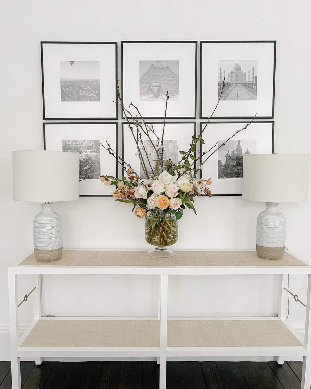 15 Chic and Trendy Ways to Style Gallery Wall Above Console Table