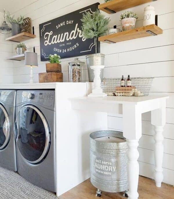 34 Laundry Countertop Ideas for Perfect Storage and Organization