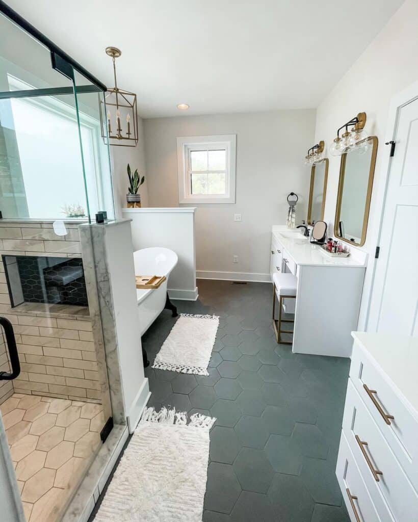 22 Gray Bathroom Floor Tile Ideas That Make a Statement