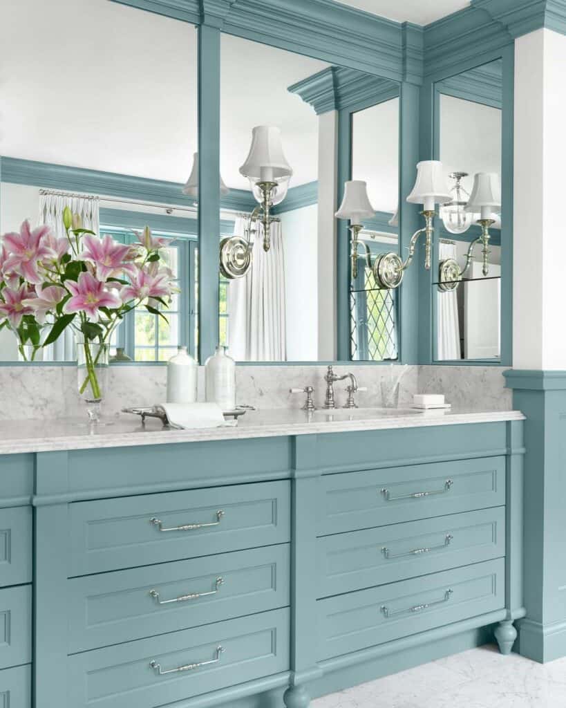 29 Blue Grey Bathroom Vanity Ideas for an Extra Charm