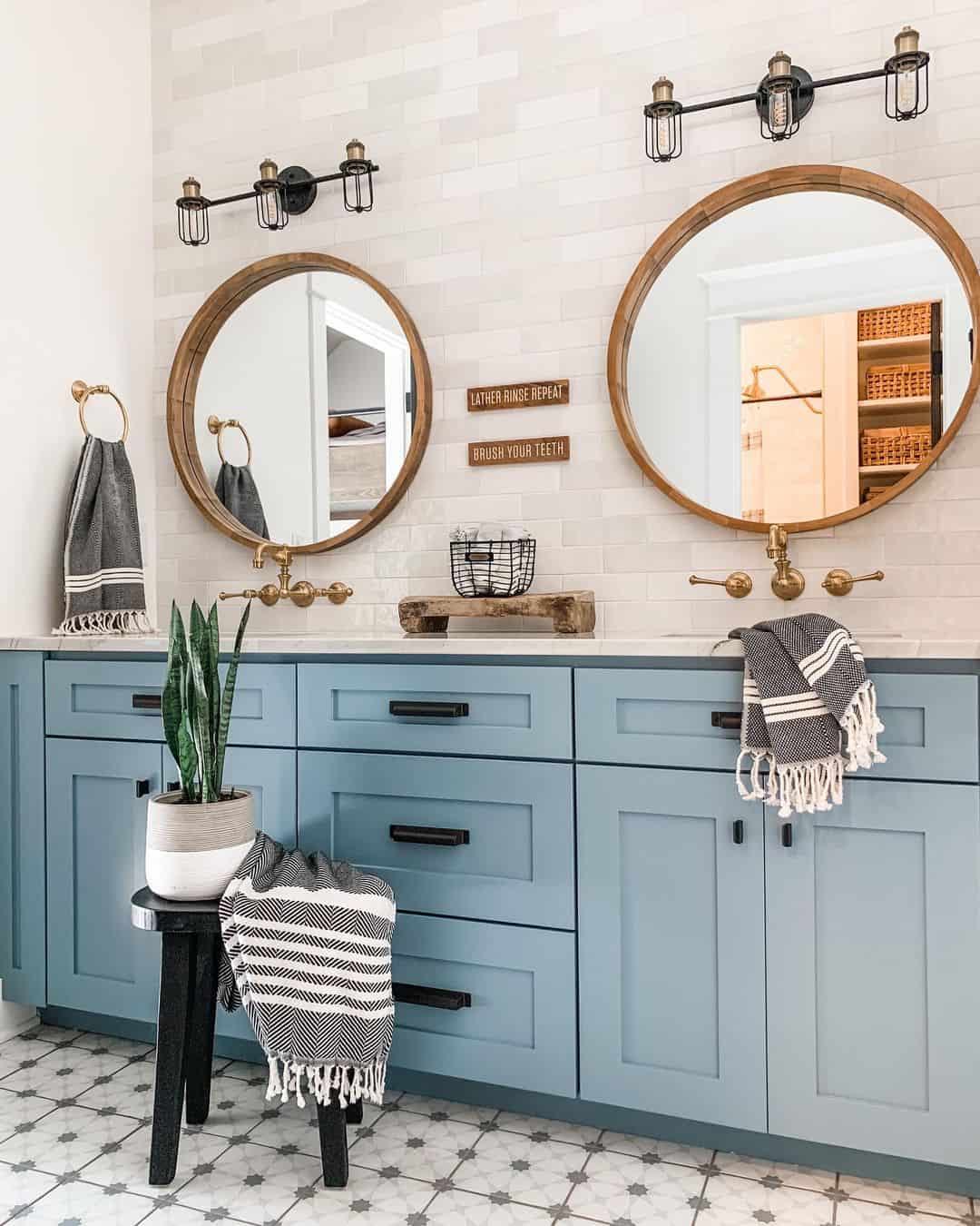 29 Blue Grey Bathroom Vanity Ideas for an Extra Charm