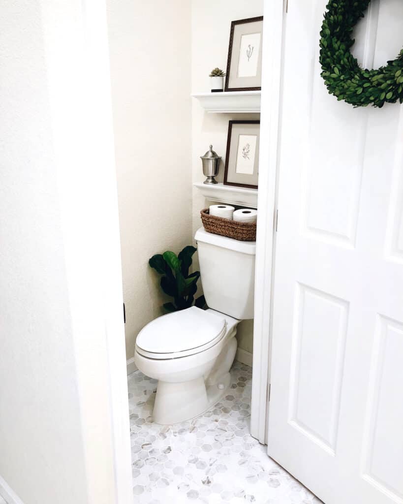 27 Useful Over the Toilet Cabinet and Shelf Storage Options