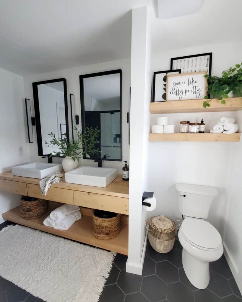 26 Transformative Floating Shelves for Your Bathroom