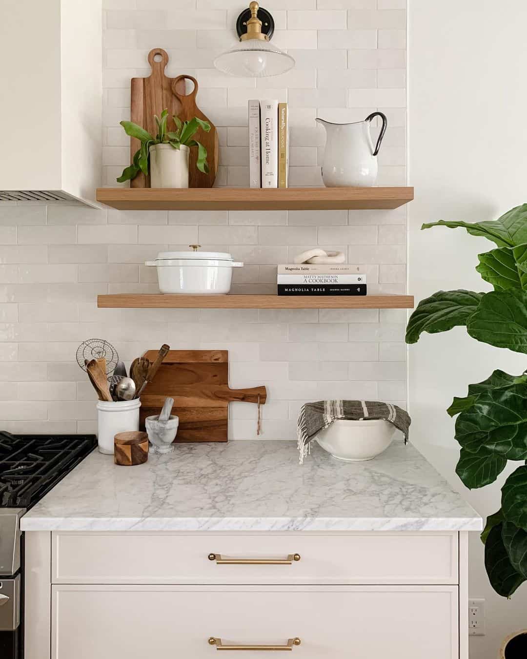 34 Floating Kitchen Shelves to Grace Your Walls