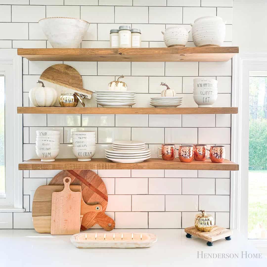 34 Floating Kitchen Shelves to Grace Your Walls