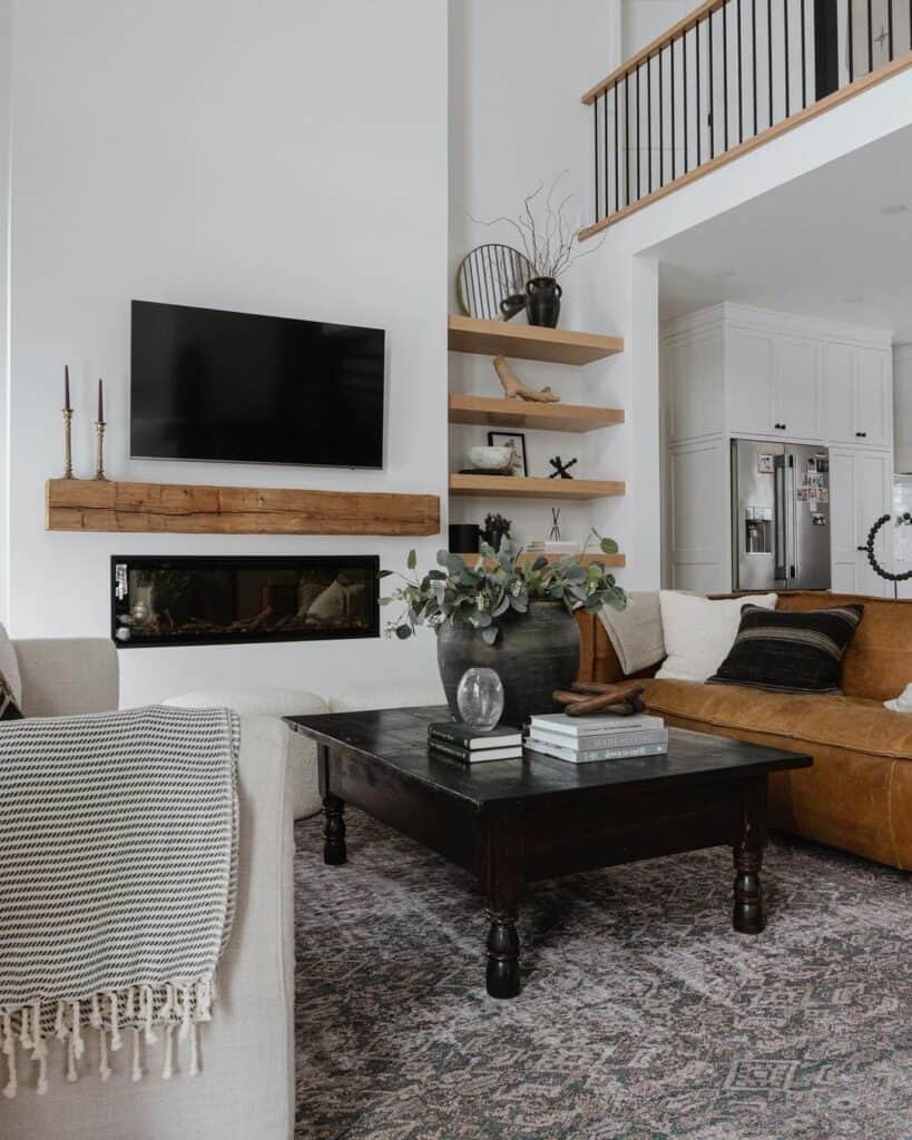 25 Floating Shelves Around Fireplace Ideas for Your Home