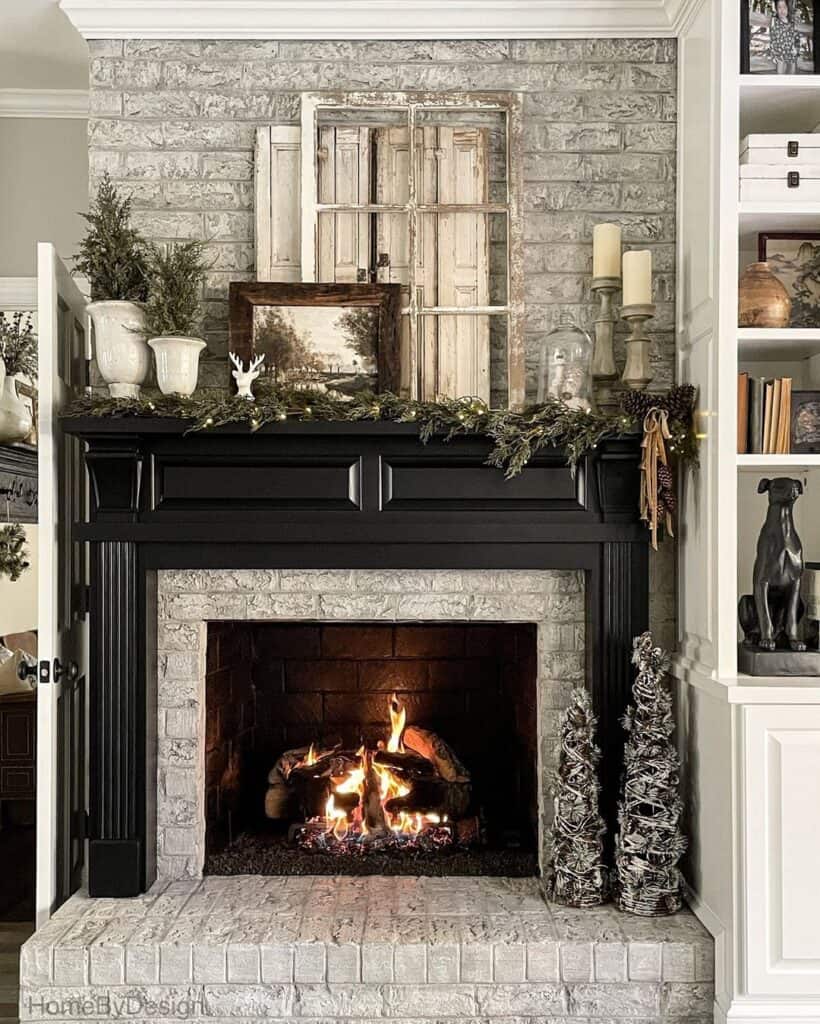 27 Irresistible Black Fireplace Mantel Ideas to Impress Guests