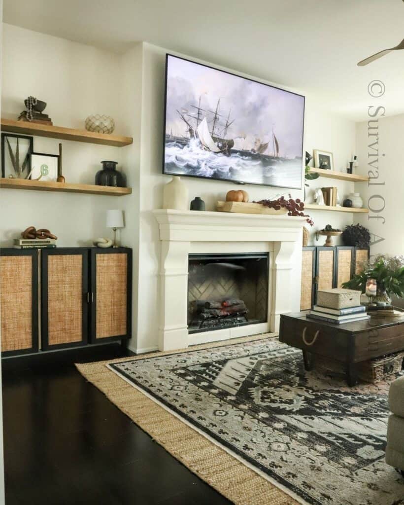 25 Floating Shelves Around Fireplace Ideas for Your Home