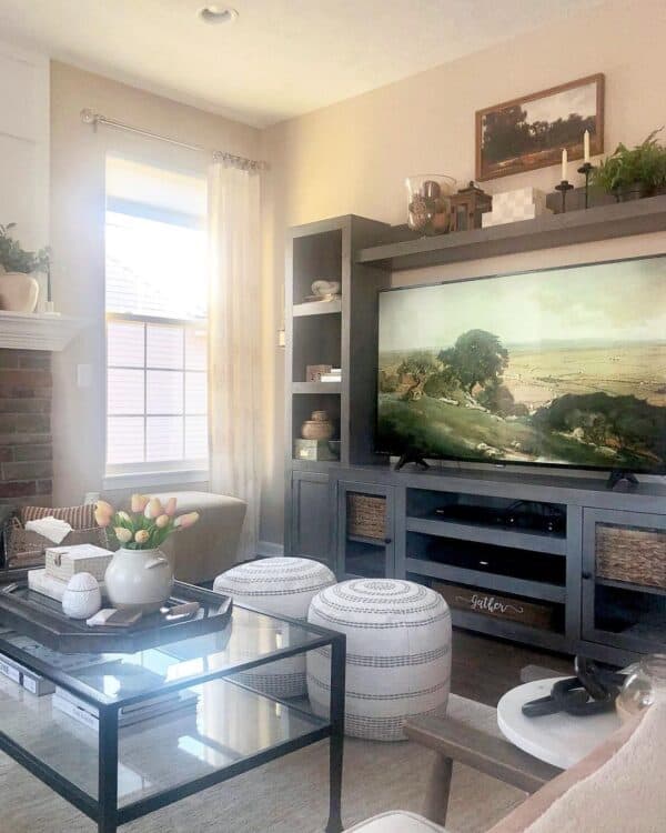 31 Standout Living Room Poufs That Will Complete Your House