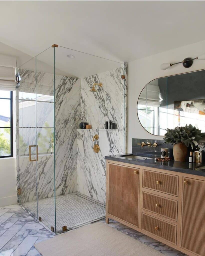 34 Luxurious Corner Shower Ideas to Install in Your Bathroom
