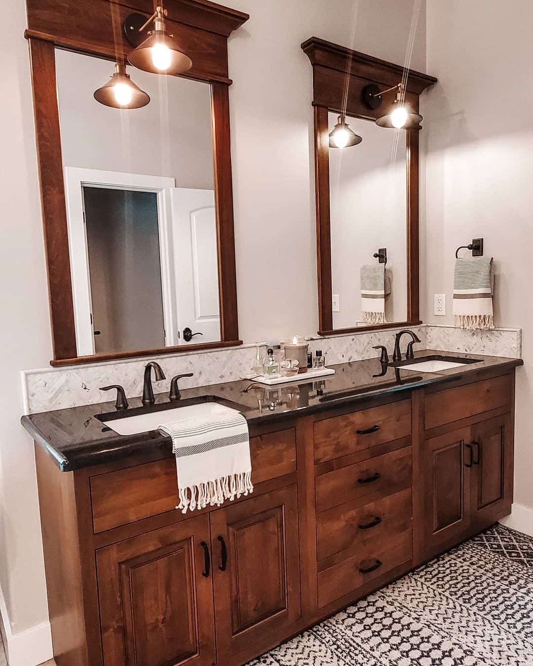30 Wood Double Vanity Ideas for a Pretty and Purposeful Bathroom