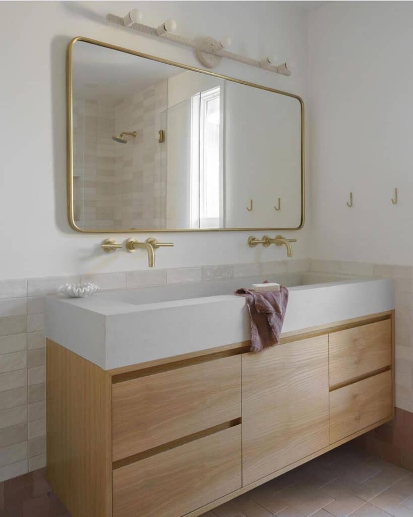 30 Wood Double Vanity Ideas for a Pretty and Purposeful Bathroom