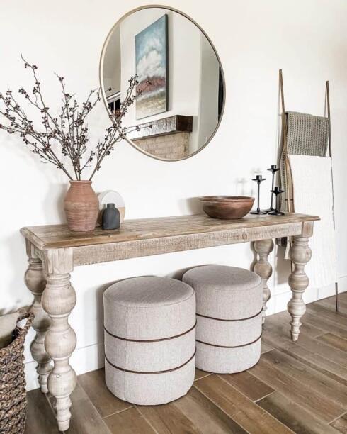 52 Round Pouf Ottoman Ideas to Add Extra Glam