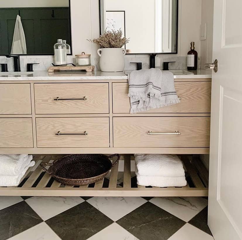 30 Wood Double Vanity Ideas for a Pretty and Purposeful Bathroom