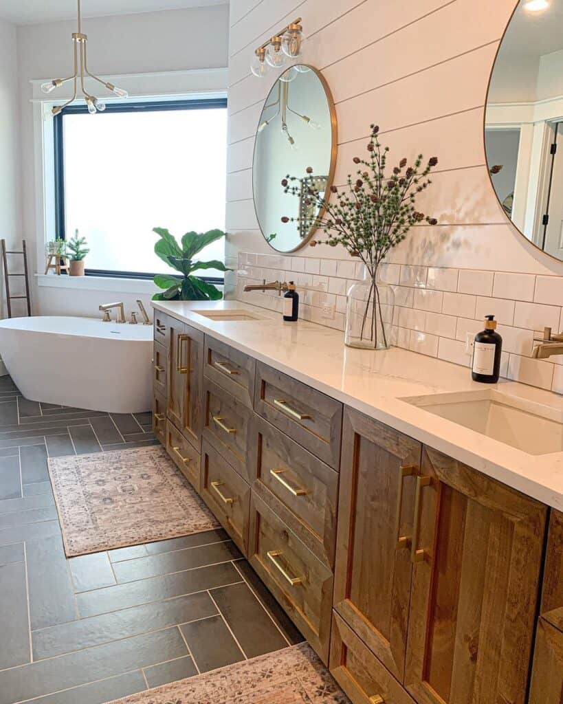 30 Wood Double Vanity Ideas for a Pretty and Purposeful Bathroom