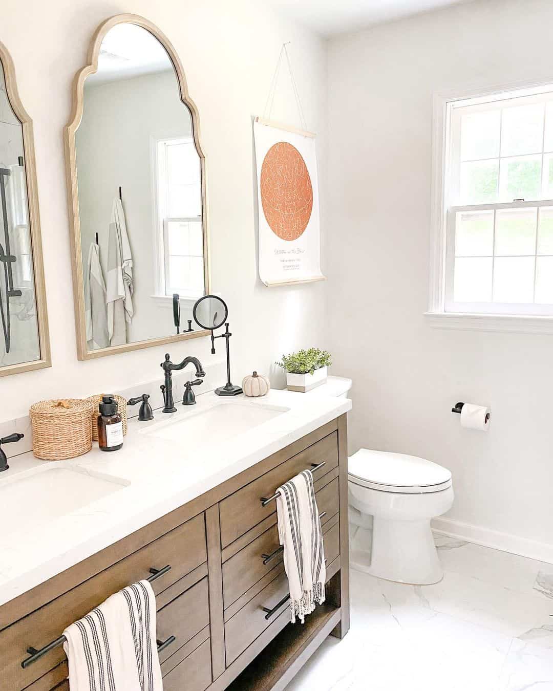 30 Wood Double Vanity Ideas for a Pretty and Purposeful Bathroom