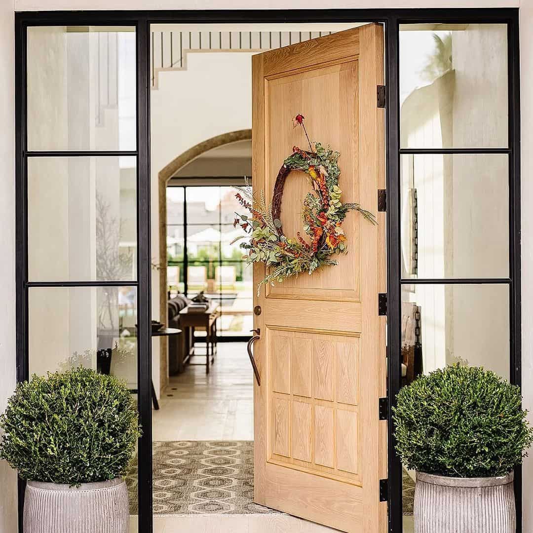 Farmhouse Front Door With Sidelights