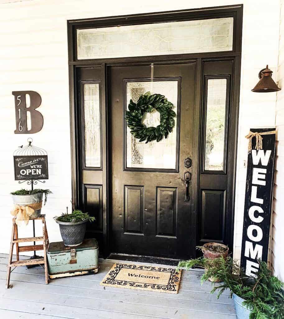 35 Charming Farmhouse Front Door With Sidelights Ideas