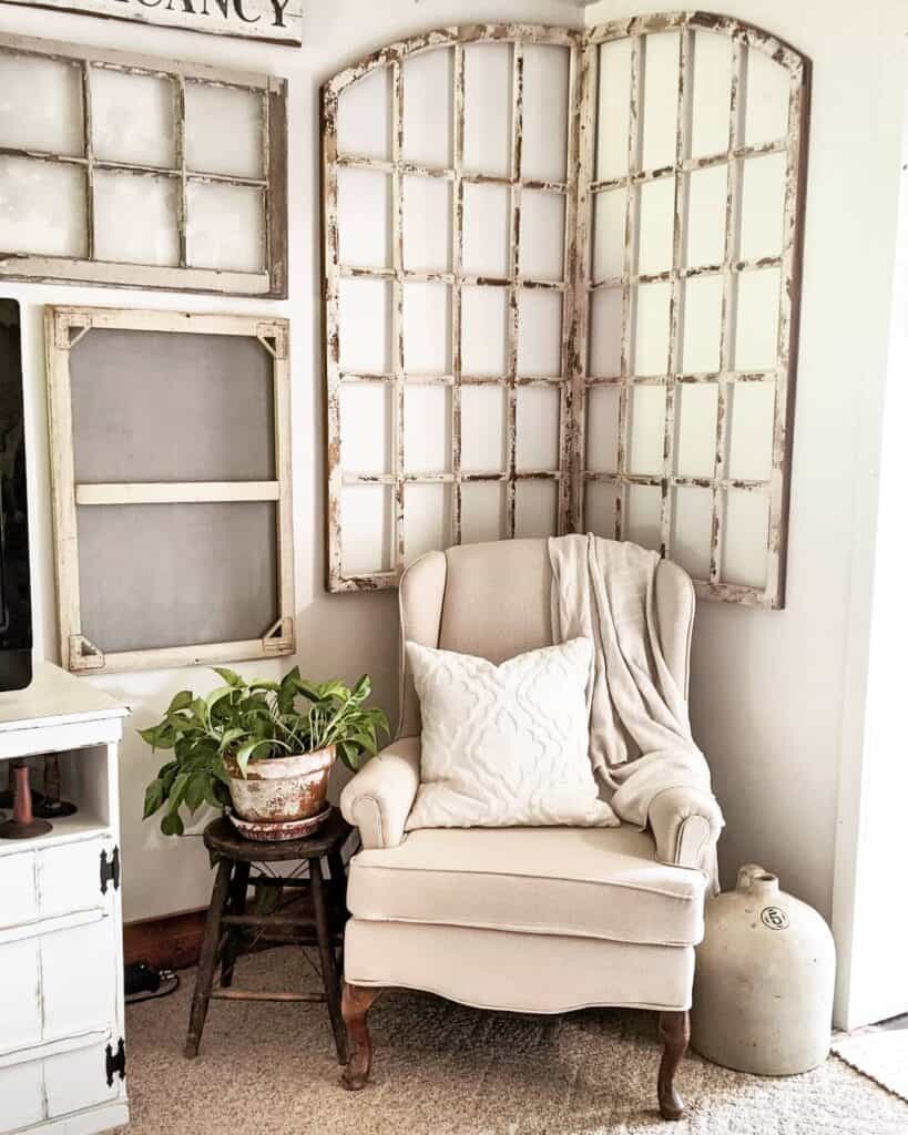 33 Window Pane Wall Decor Ideas To Add Charm to Your Home
