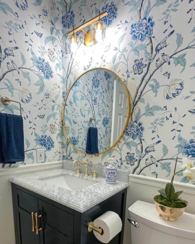 34 Fresh Powder Room Wallpaper Ideas to Transform your Space