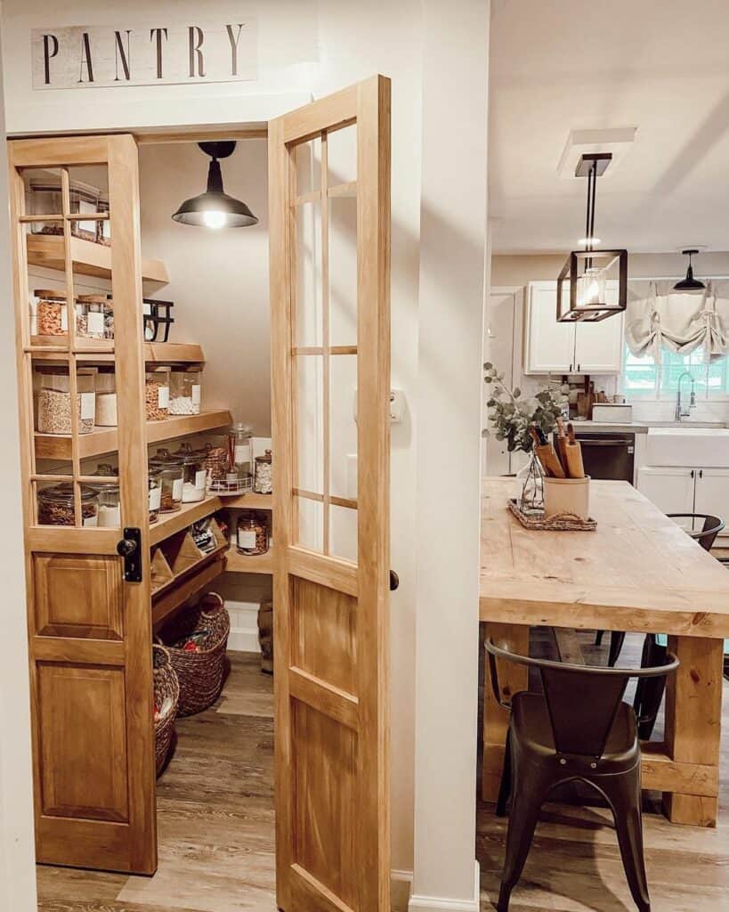 32 Pantry Doors with Glass That Show Off Your Essentials