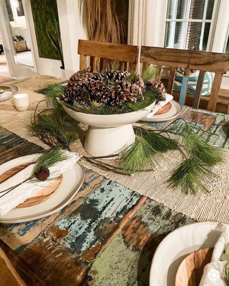 pine cone place settings