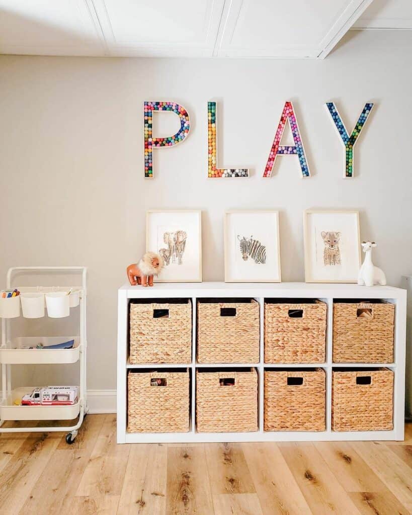 38 Charming Playroom Shelves to Help Organize Your Space