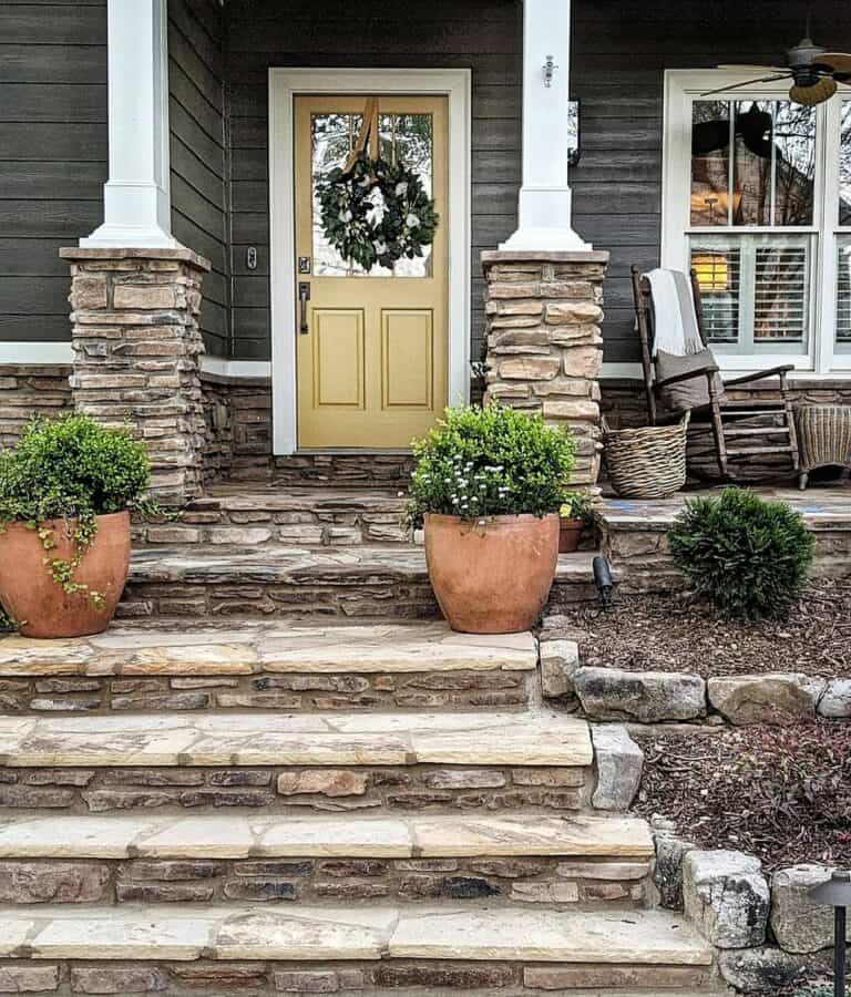 Front Door Steps Ideas Upgrade Your Porch Steps With These Ideas For