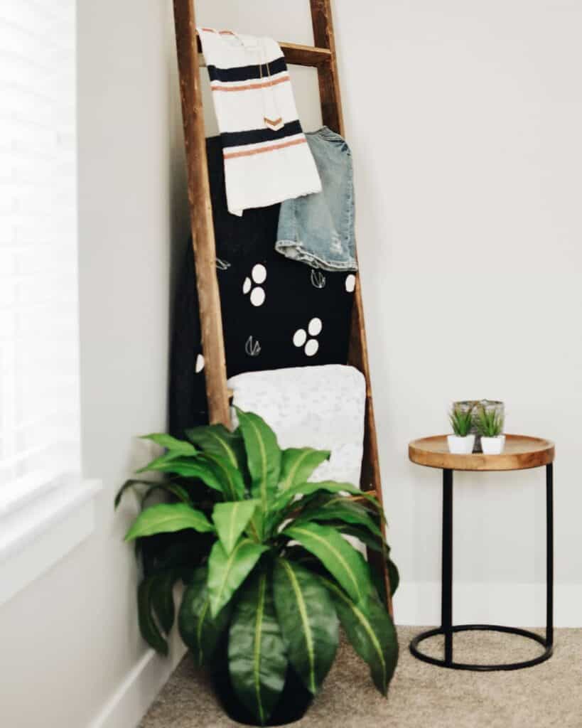19 Wooden Blanket Ladder Ideas That Are Full of Style
