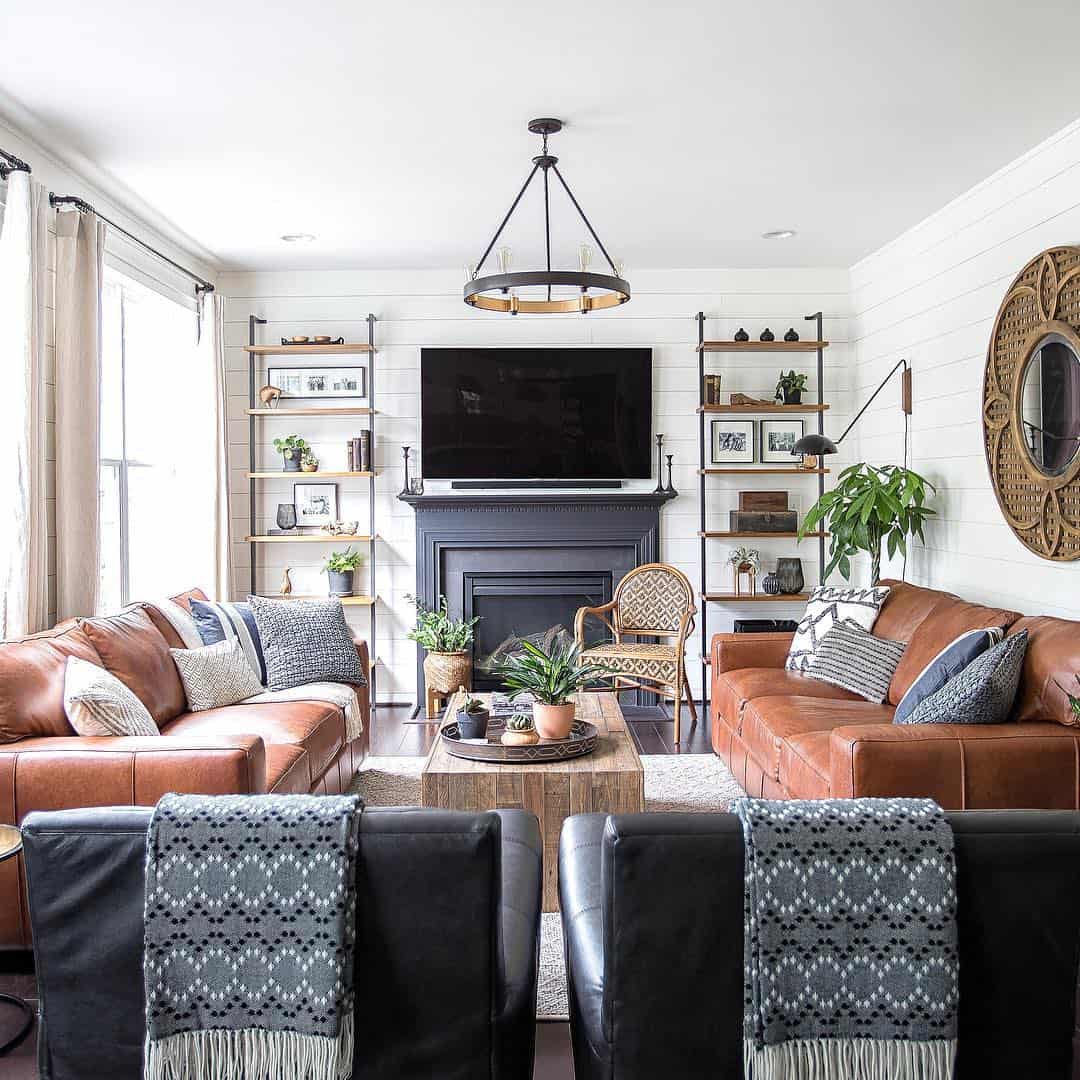 31 Leather Couch Living Room Ideas for Rustic, Timeless Comfort