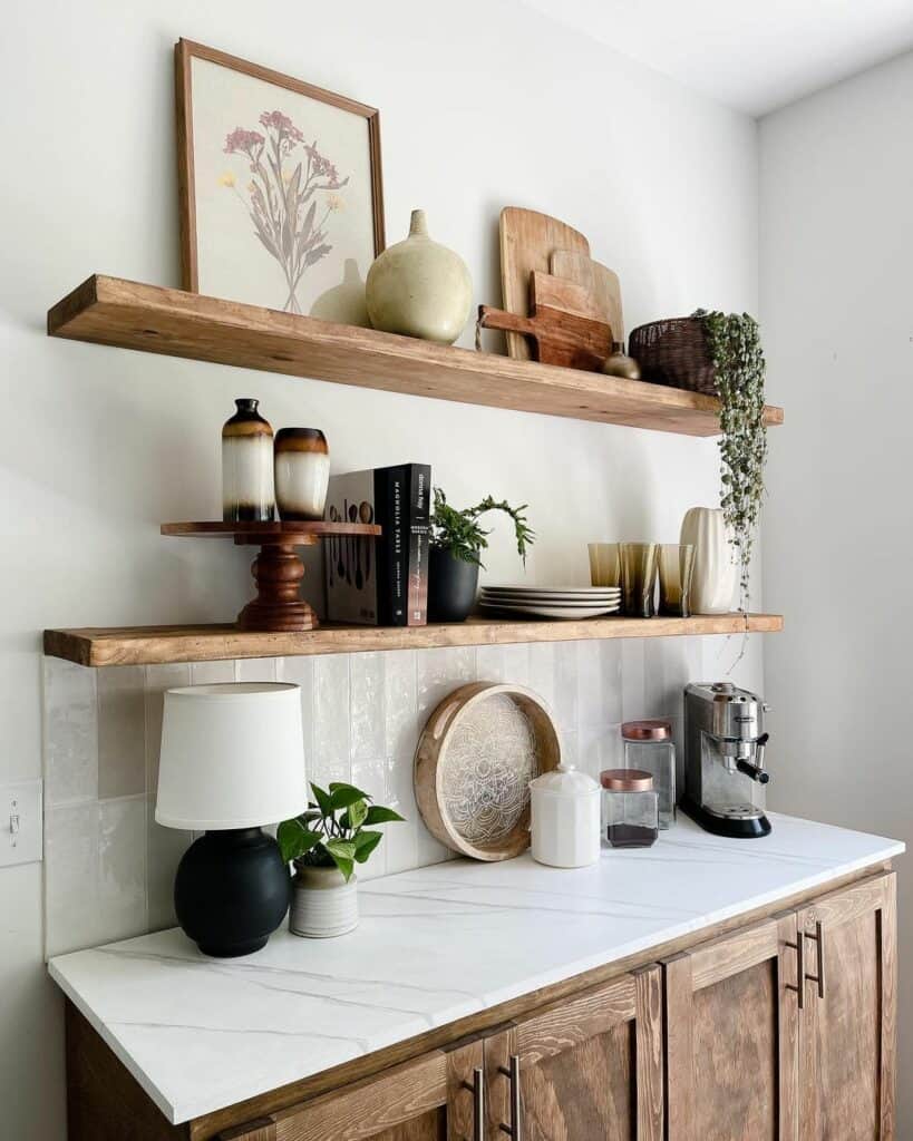 30 Elegant Kitchen Shelf Décor Ideas for a Farmhouse Look