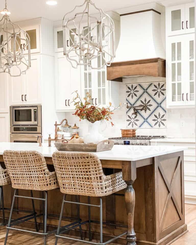 White Rustic Wood Island Our Kitchens Love Wood Kitchens
