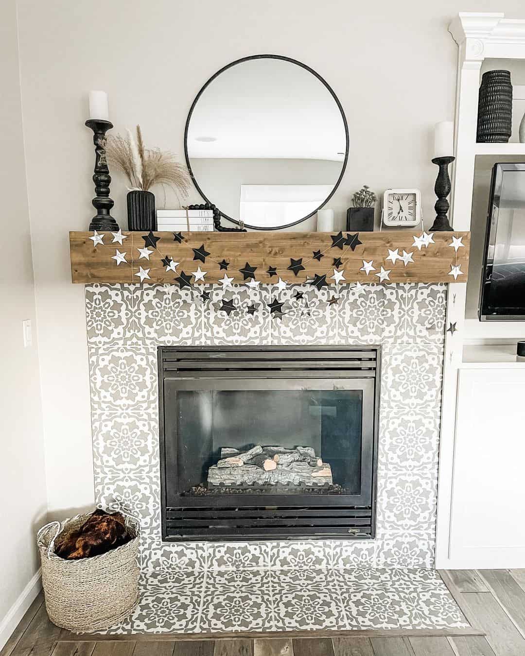 30 Eye-catching Tiled Fireplace Surrounds for All Seasons