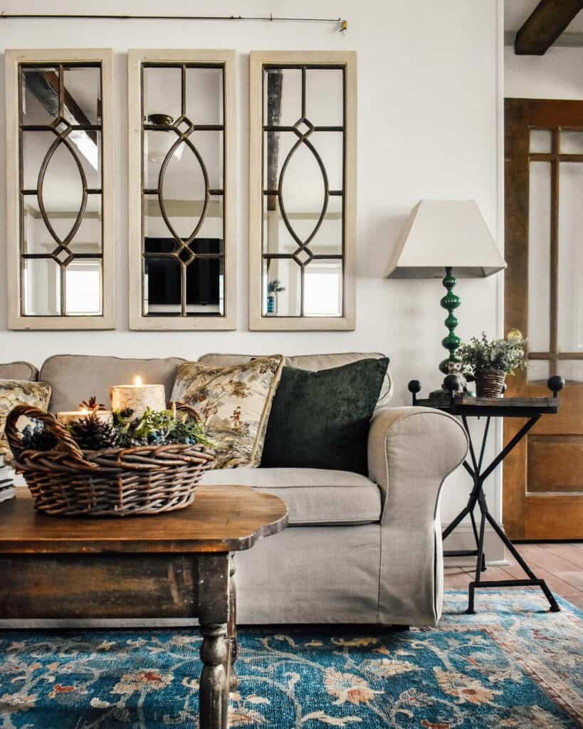 33 Mirror Above Couch Ideas That Will Add an Instant Depth