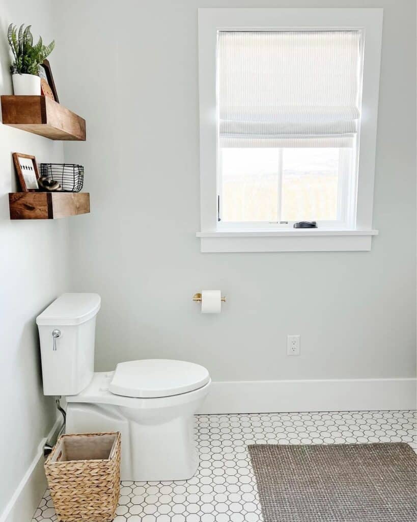 30 Ways to Incorporate Floating Shelves Above a Toilet