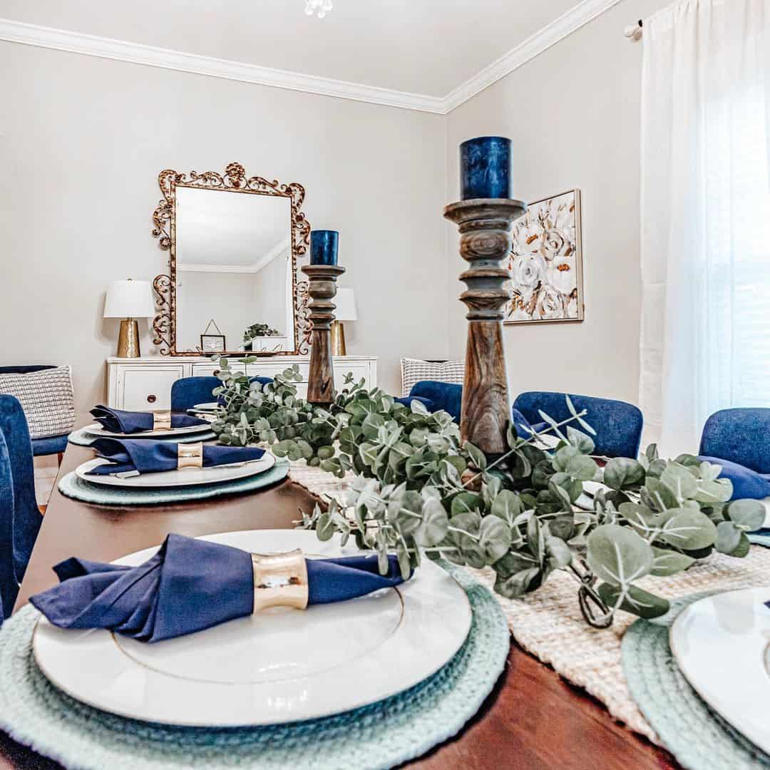 14 Calm and Cool Blue Dining Room Inspirations