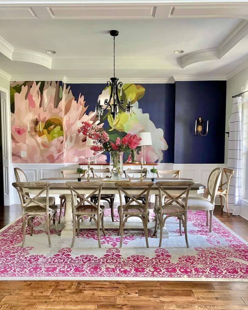 17 Delightful Dining Room Wallpaper Accent Walls
