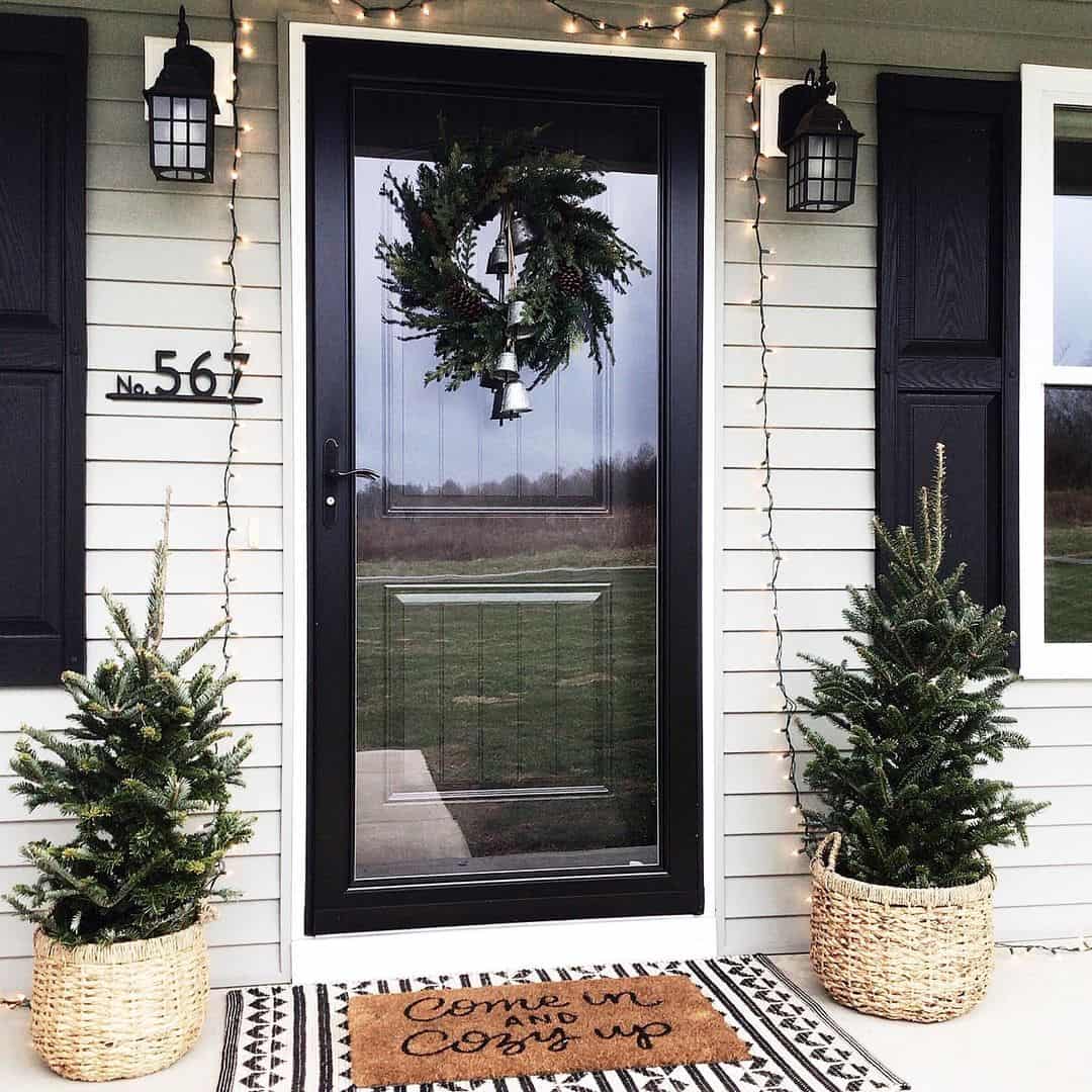 22 Winter Door Wreath Designs for an Inviting Entrance