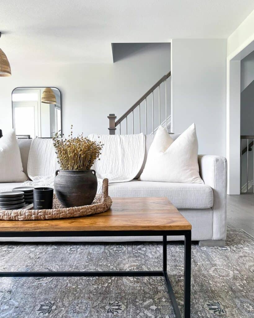 22 Soft and Balanced Rug Ideas for White Couches